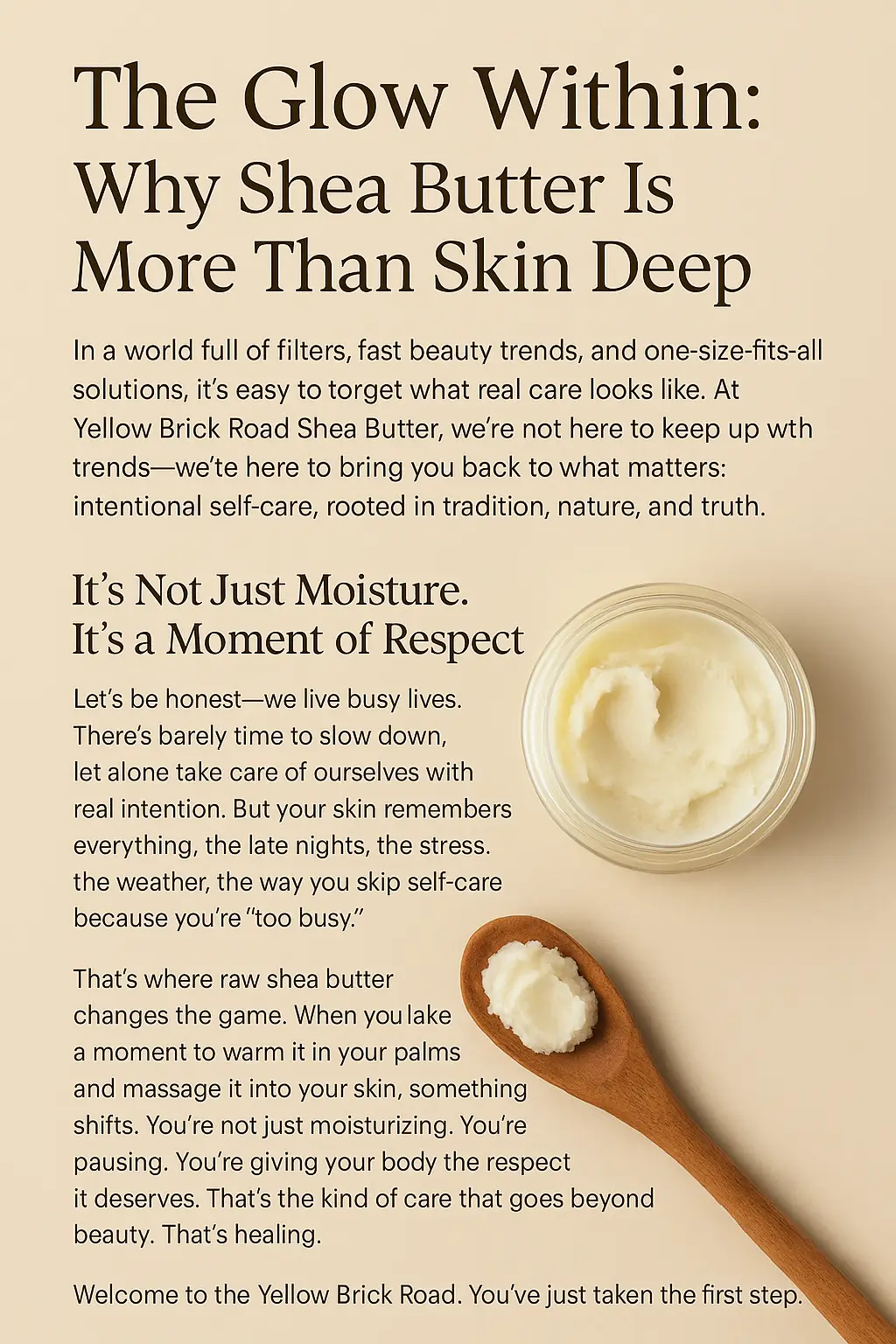 The Glow Within: Why Shea Butter Is More Than Skin Deep - Yellow Brick Road